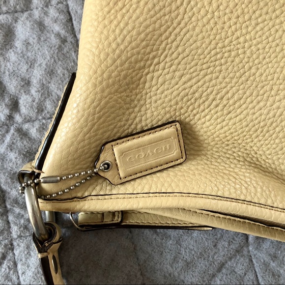 Coach | Bags | Coach Pebbled Leather Hobostyle Bag Sand Color | Poshmark